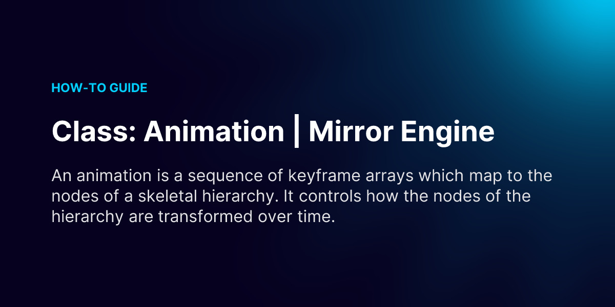 Class: Animation | Mirror Engine