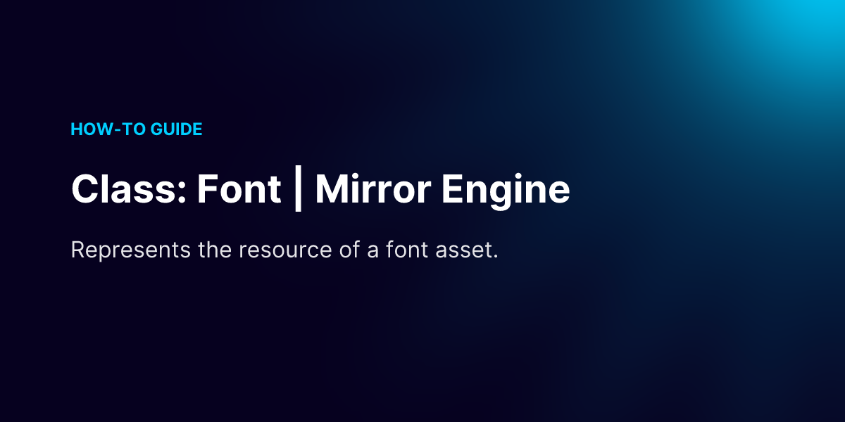 Class Font Mirror Engine